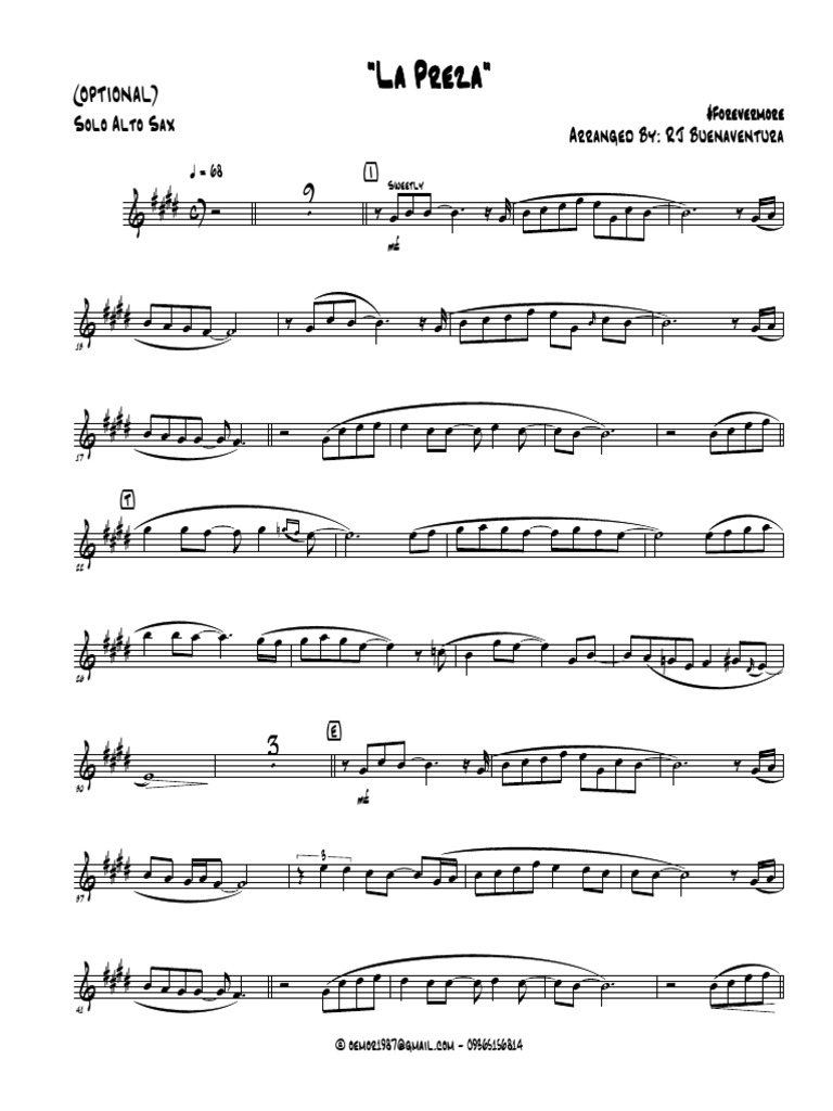 Finale 2009 - (La Preza - Optional Alto Sax. Solo | PDF