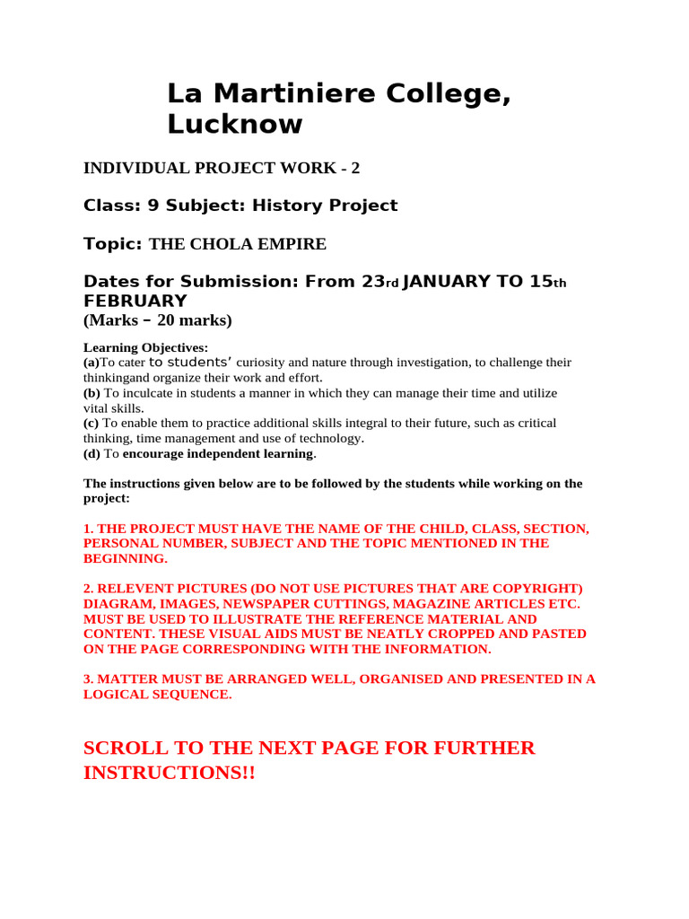 Class 9 History Final - Project 2023 - 2024 | PDF