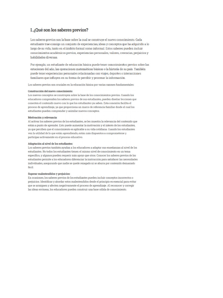 Activar Conoc Previos | PDF