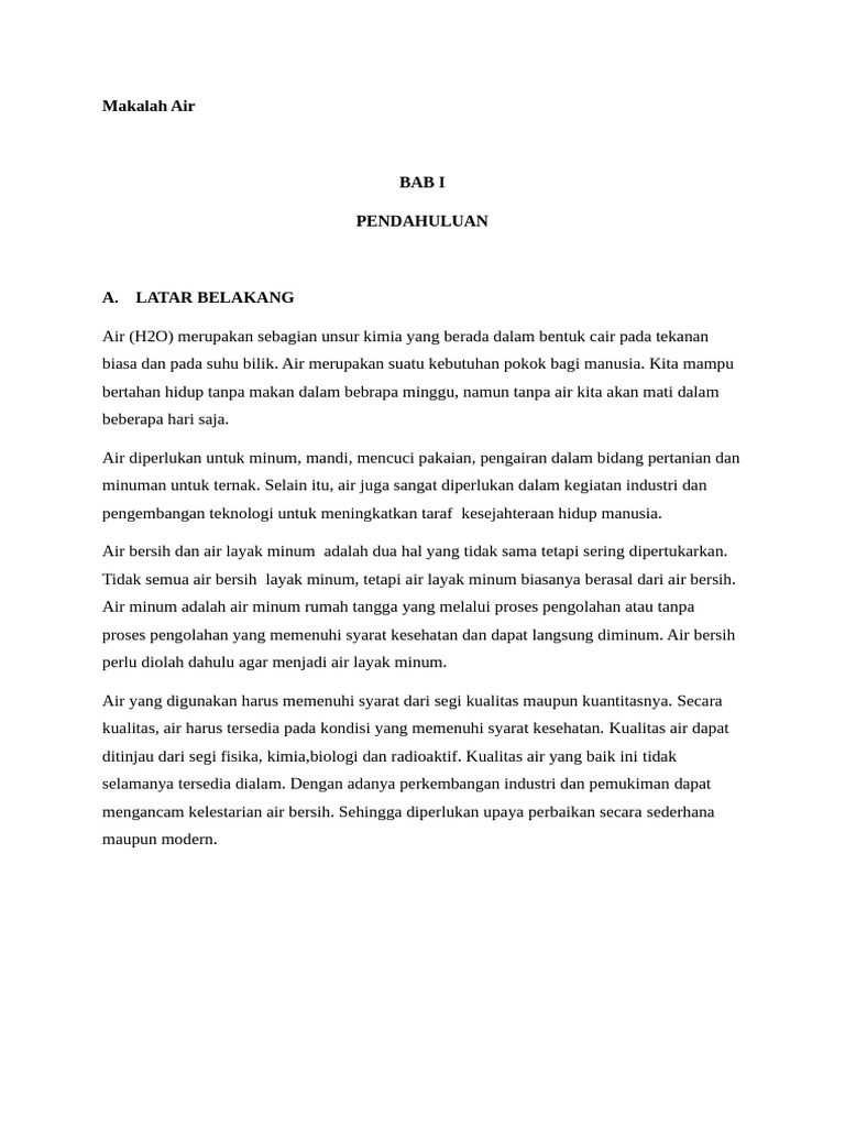 Makalah Air | PDF