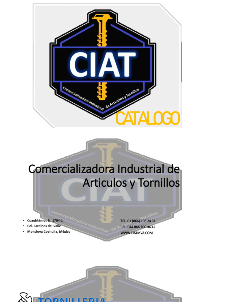 Catalogo Ciat | PDF | Tornillo | Abrasivo