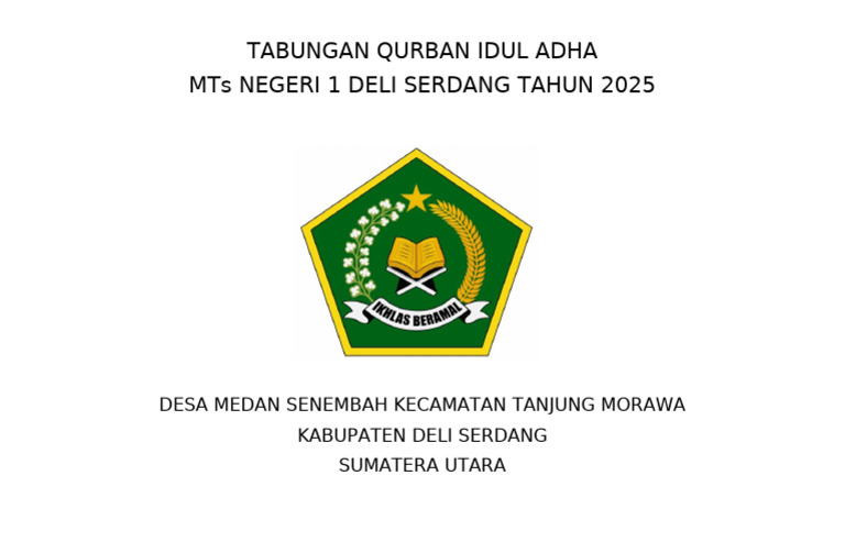 Cover Tabungan Qurban | PDF