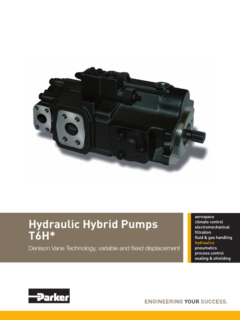 T6H Series Hydraulic Hybrid Pumps | PDF | Pump | Viscosity