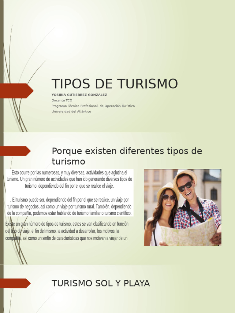 Tipos de Turismo: Guía Completa | PDF | Turismo