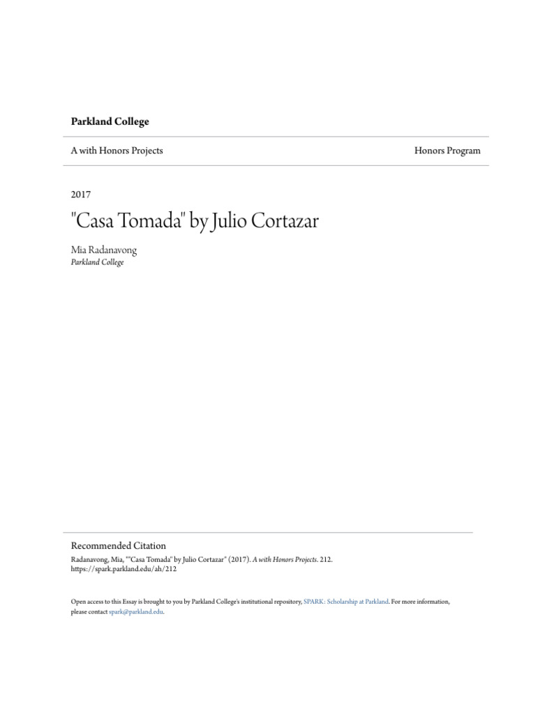 Casa Tomada by Julio Cortazar | PDF