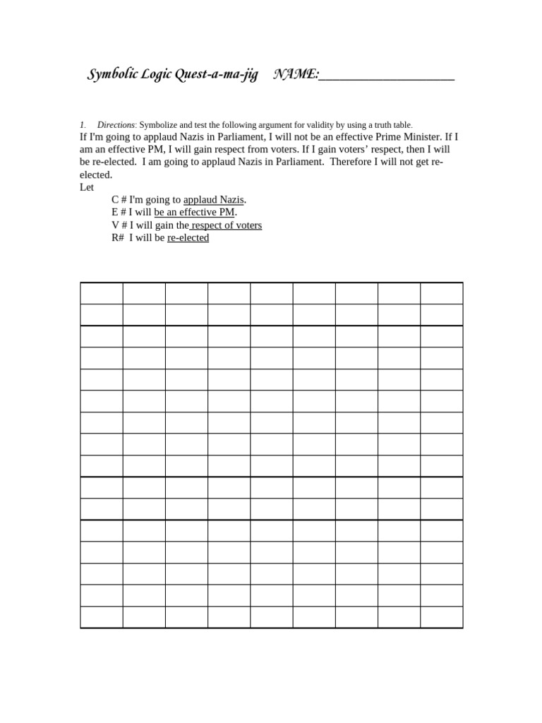 Symbolic Logic Request2-1 | PDF