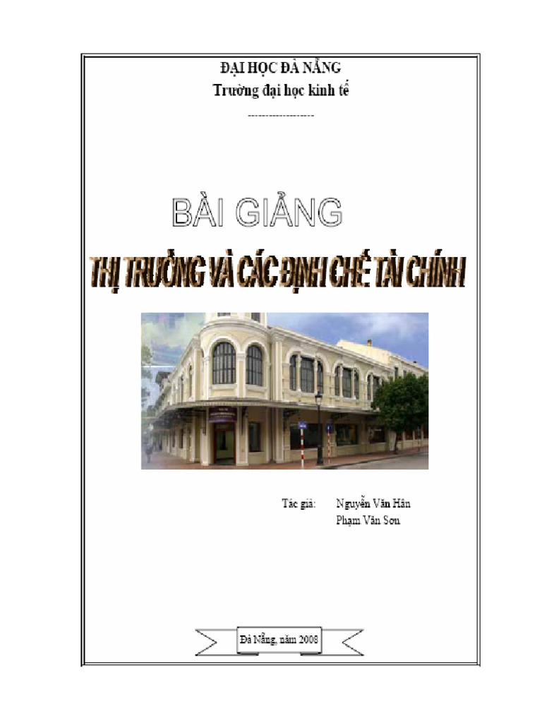 Giao Trinh Thi Truong Va Cac Dinh Che Tai Chinh | PDF