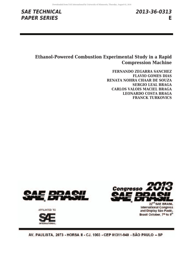 Ethanol-Powered Combustion Experimental Study in A Rapid Compression ...