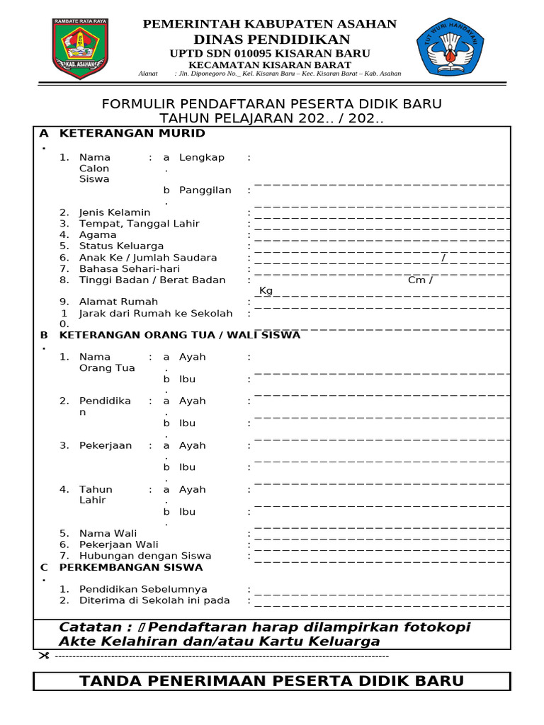 010095-Formulir PPDB 2023-2024 | PDF