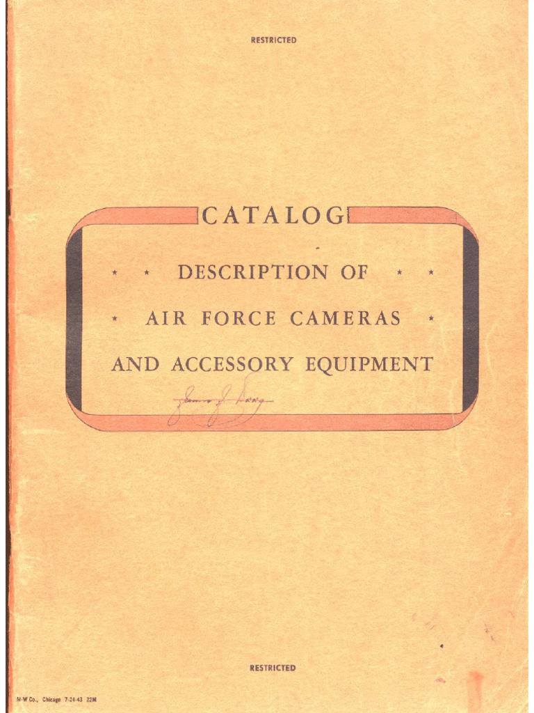 Catalog - Description of Air Force Cameras and Accessory Equipment | PDF