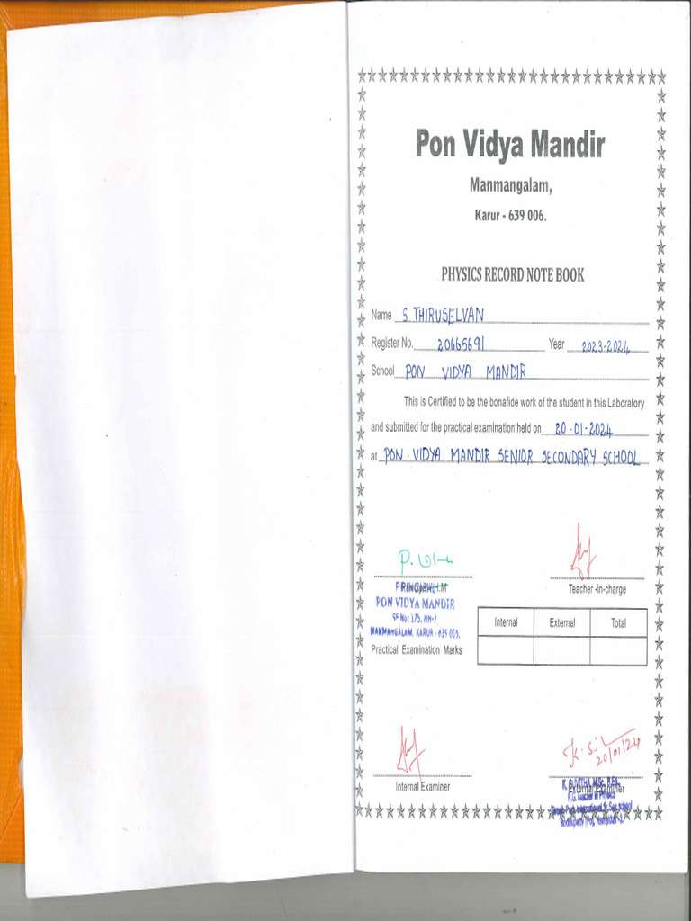 PHYSICS Record Note | PDF