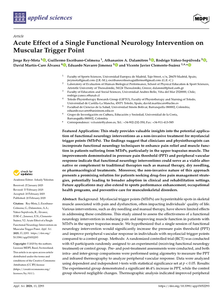 Functional Neurology for Trigger Point Relief | PDF | Myofascial ...