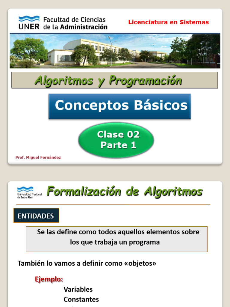 Programacion Clase 02 - 2021 - Parte 1 | PDF | Algoritmos | Variable (informática)