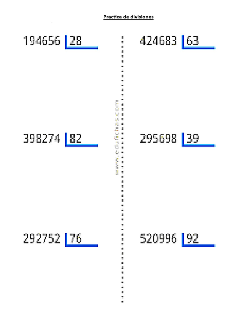 Practica de Divisiones | PDF