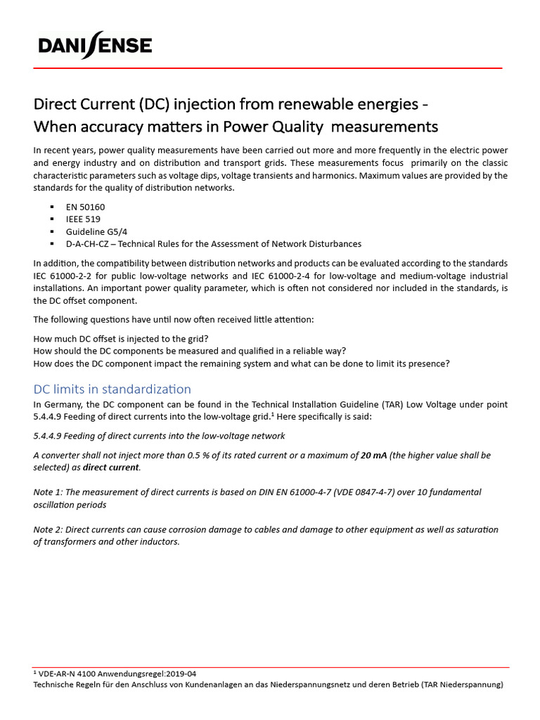 Direct Current Injection From Renewable Energies | PDF | Direct Current ...