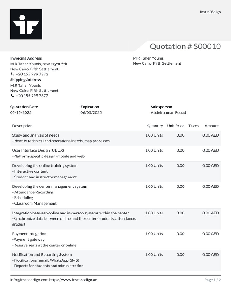 Quotation - S01876 (M.R Taher Younis) | PDF | Computing | Internet