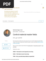 Configuring SAP Material Master Fields | PDF | Logistics | Point Of Sale
