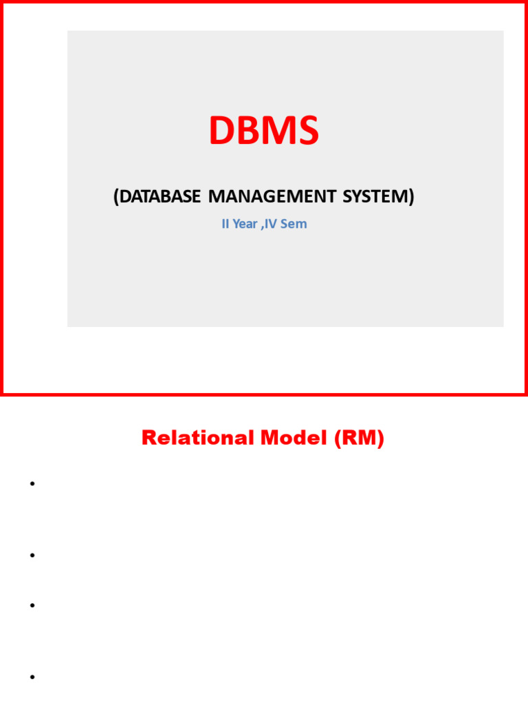 Unit-2 DBMS Updated - Merged | PDF | Relational Model | Computer Data