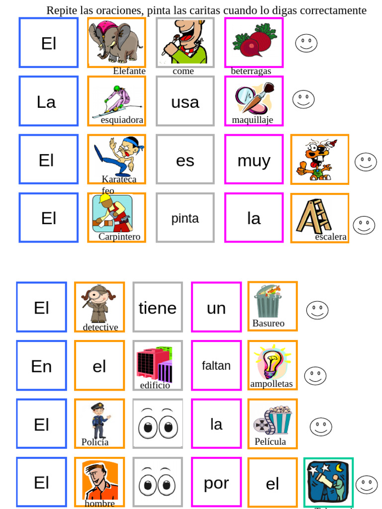 Polisílabas Simples ORACIONES | PDF