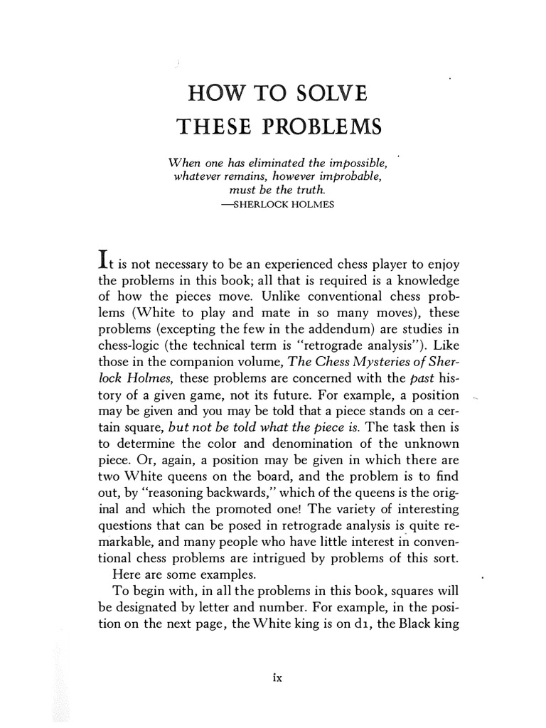 The Chess Mysteries | PDF | Chess | Abstract Strategy Games