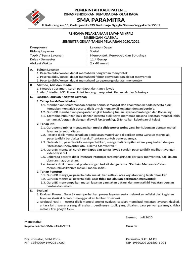 Solusi Menyontek untuk Siswa SMA | PDF