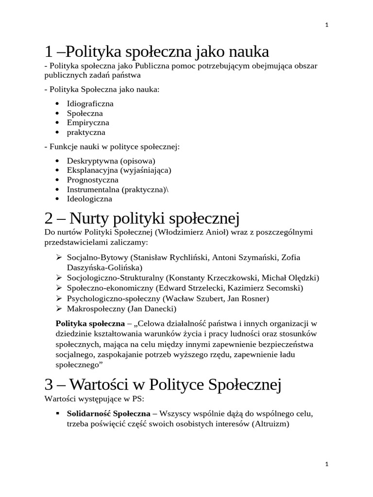 Polityka Społeczna | PDF