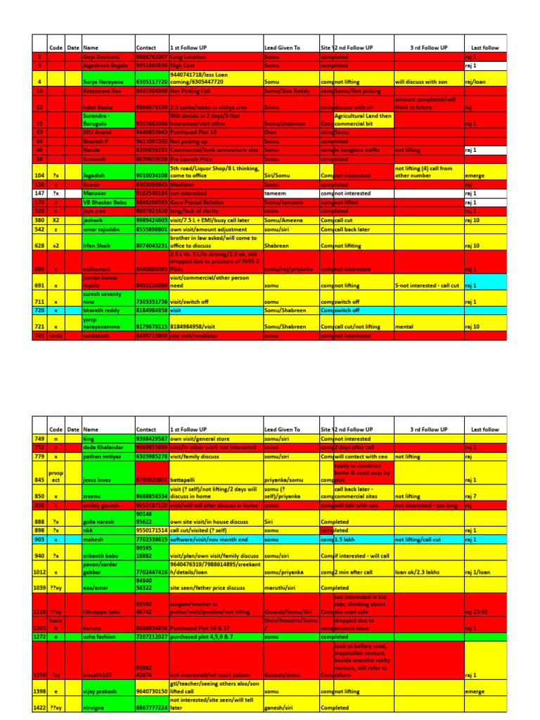 (32) ARA Leads - NF - Google Sheets 2 | PDF