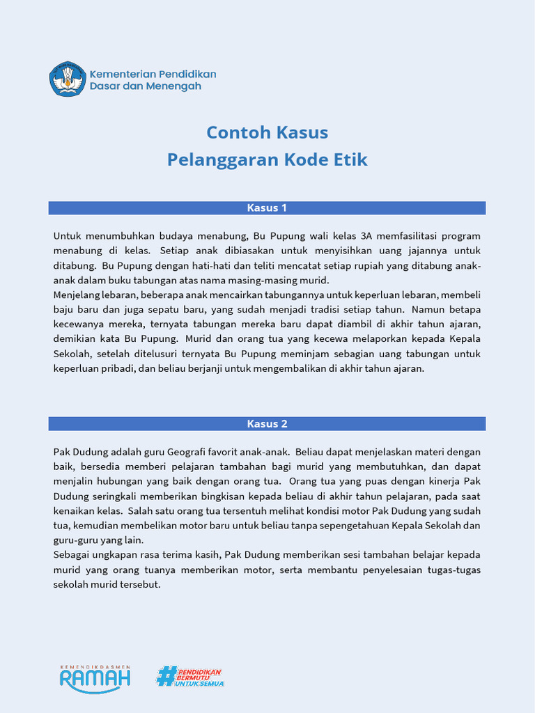 6c9d89b4 5b1f 4f3e A441 5a9a21e444c1 351 Contoh Kasus Pelanggaran Kode Etik | PDF