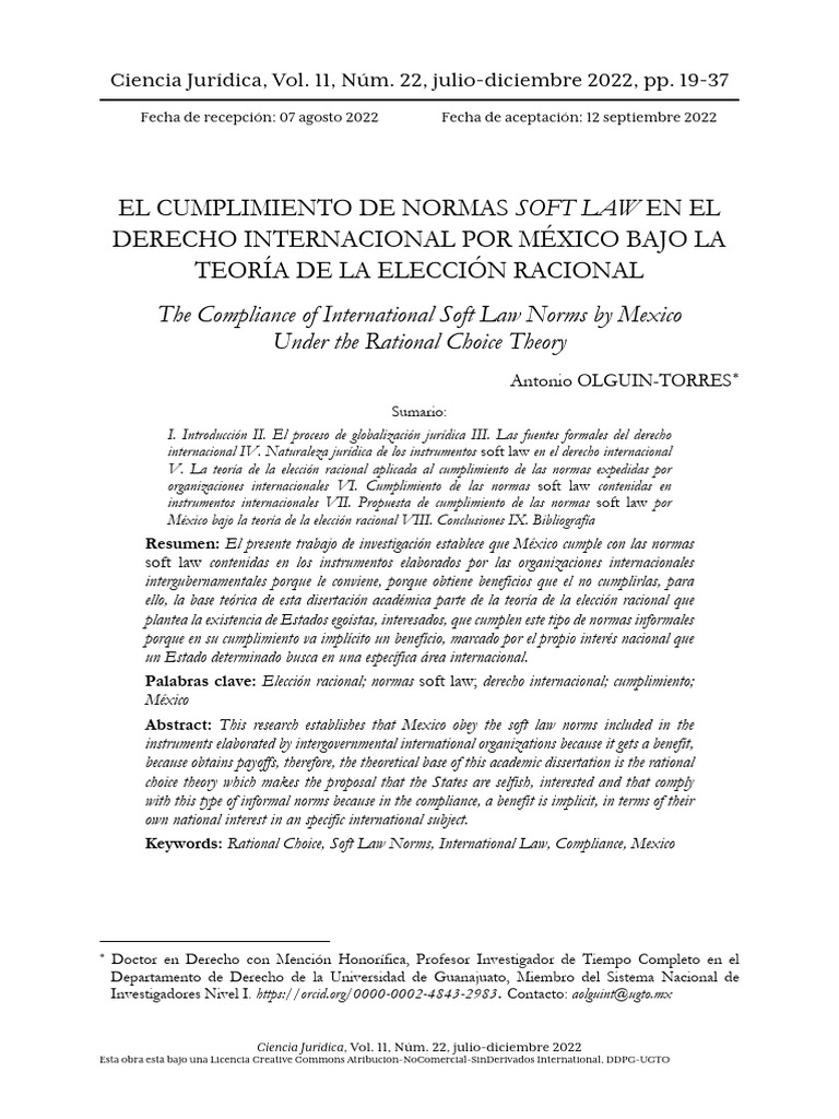 Admin,+2.+El+Cumplimiento+de+Normas+Soft+Law | PDF | Justicia | Crimen y violencia