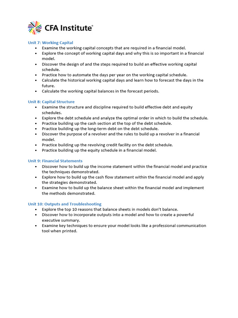 CFA Practical Skills Modules 2026-27 4 | PDF
