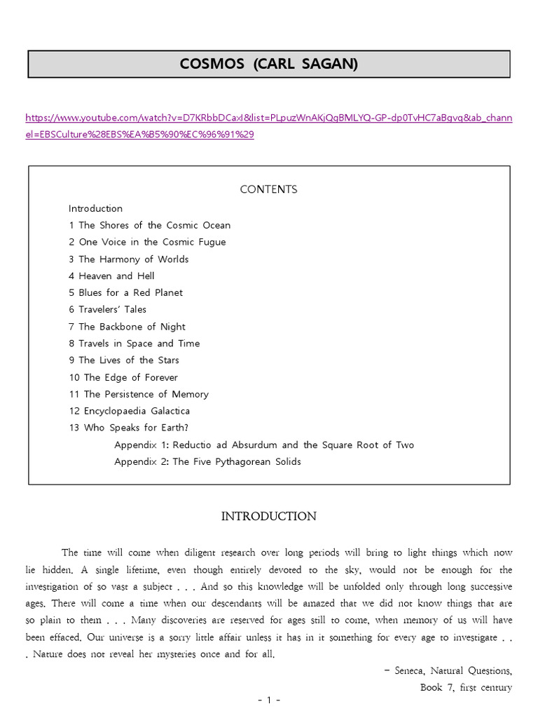 Cosmos by Carl Sagan PDF Download | PDF | Neutrino | Universe