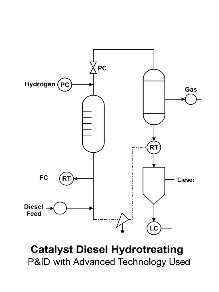 Catalyst Diesel Hydrotreating PID | PDF