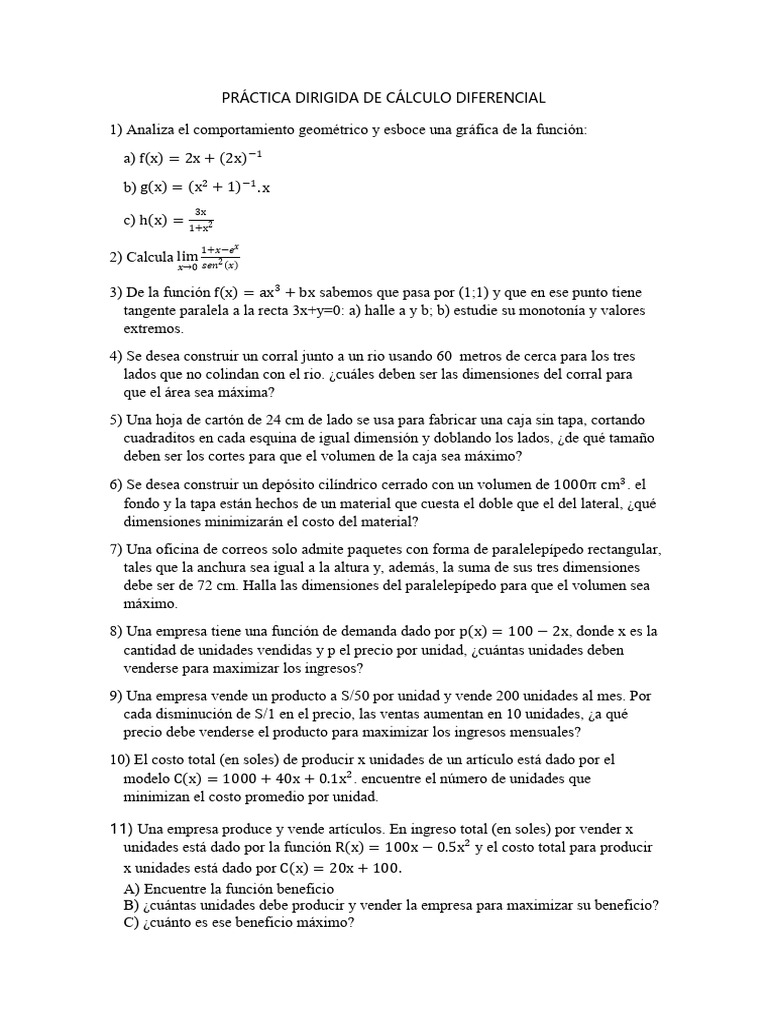 Práctica Dirigida | PDF