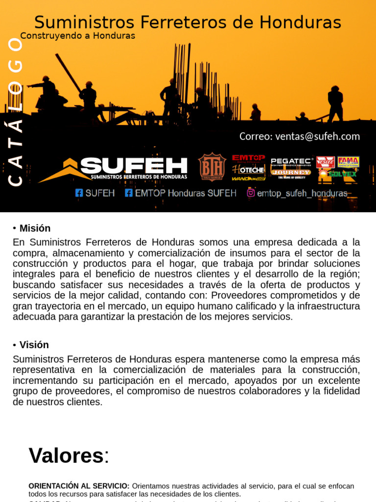 Catalogo SUFEH | PDF | Calidad (comercial) | Business