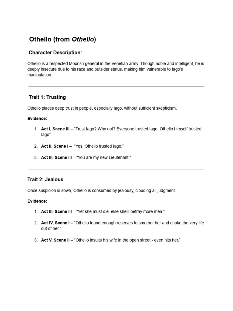 English | PDF | Iago | Othello