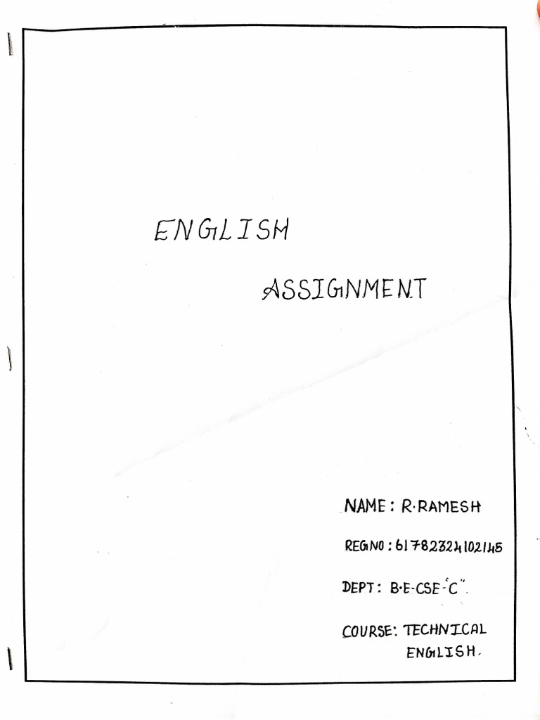 English Assignment | PDF
