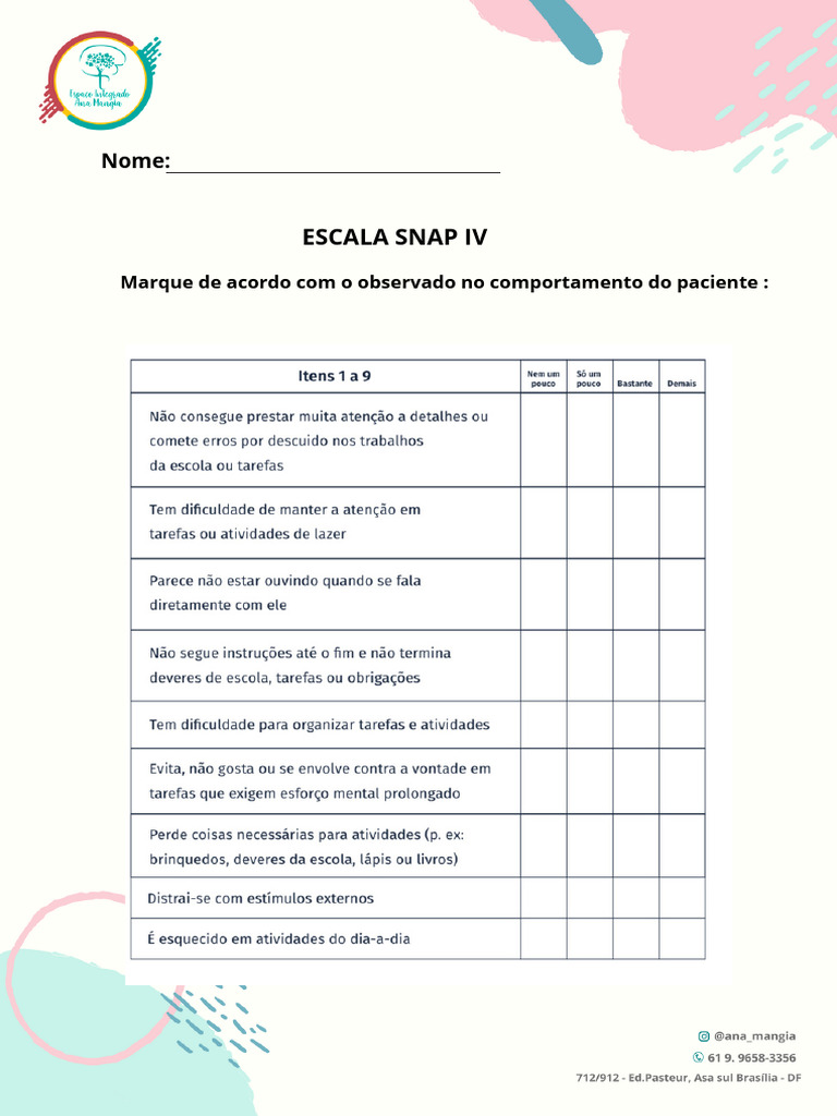 Escala Snap IV | PDF
