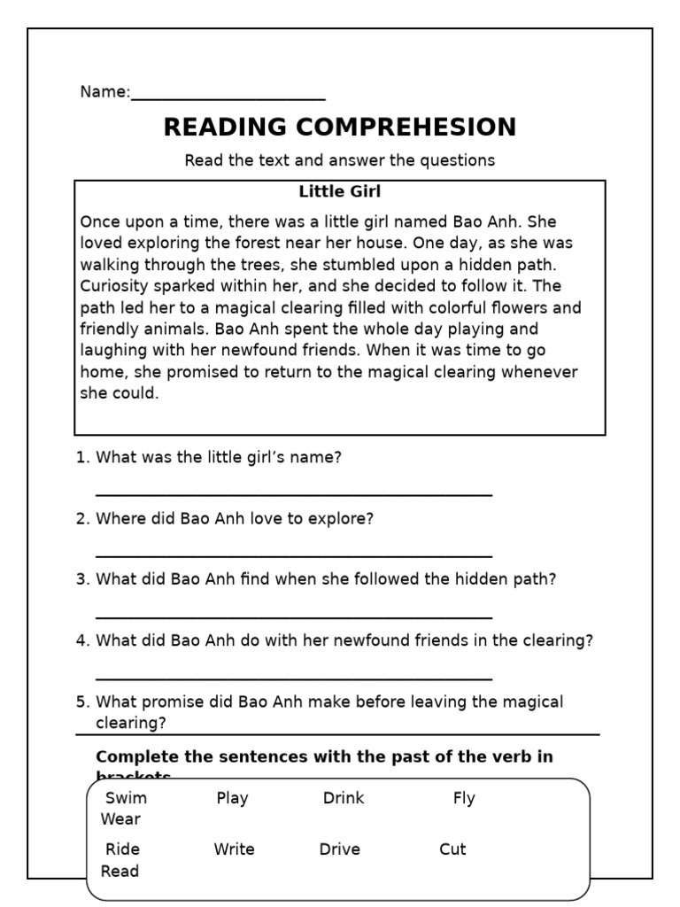 Reading Comprehesion (1) - Past Simple | PDF