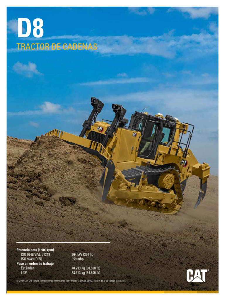 Peso del Tractor D8 Caterpillar | PDF | Tractor | Costo de la vida