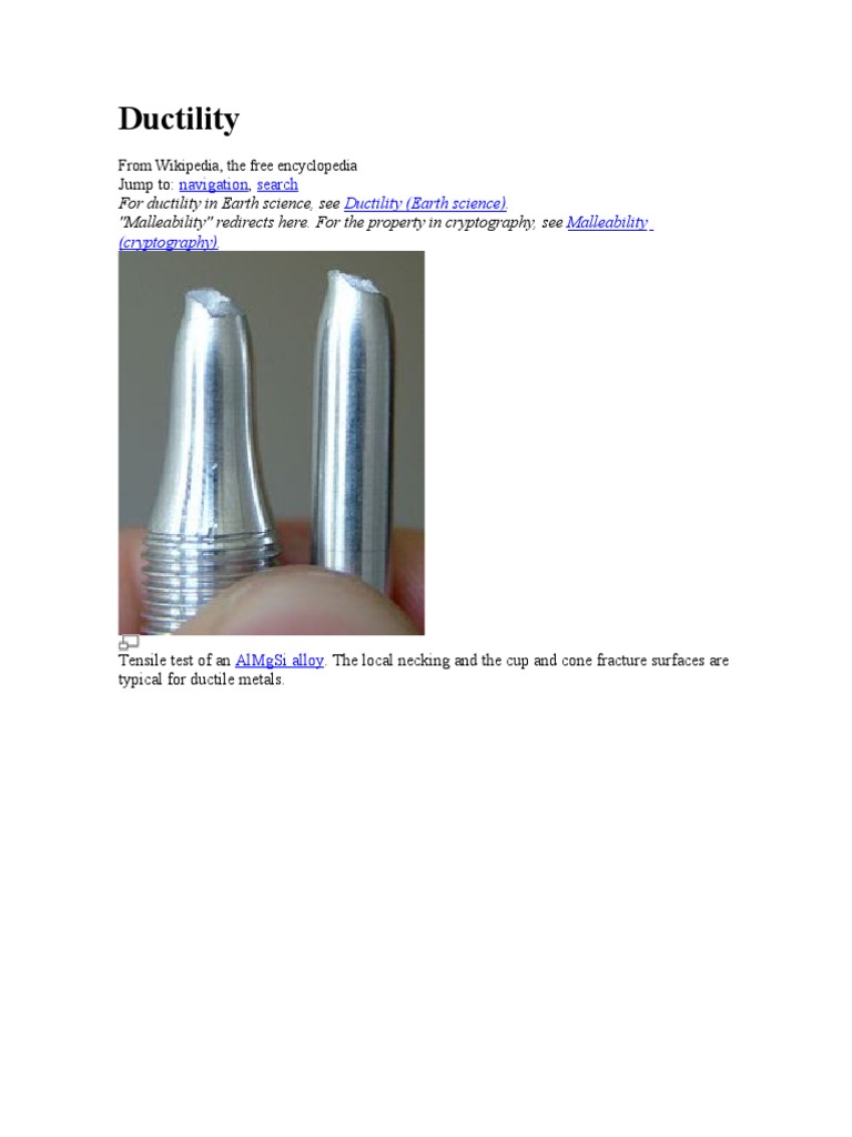 Ductility | Ductility | Materials