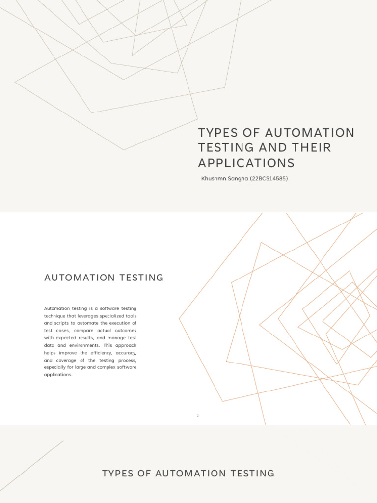Types of Automation Testing and Their Applications | PDF | Software ...
