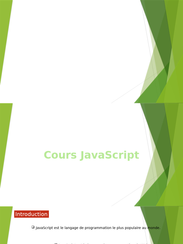 Cours JavaScript Seance 1.2.3.4 3 STI | PDF | JavaScript | Structure de ...