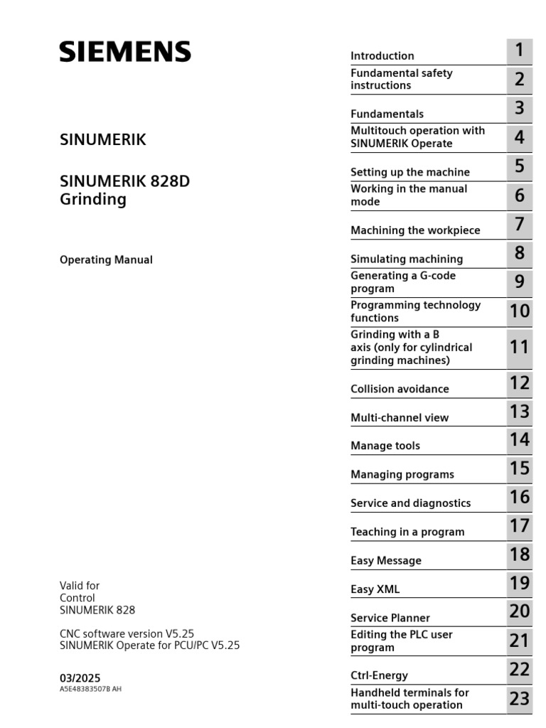 828D Grinding Op Man 0325 en-US | PDF | Grinding (Abrasive Cutting ...