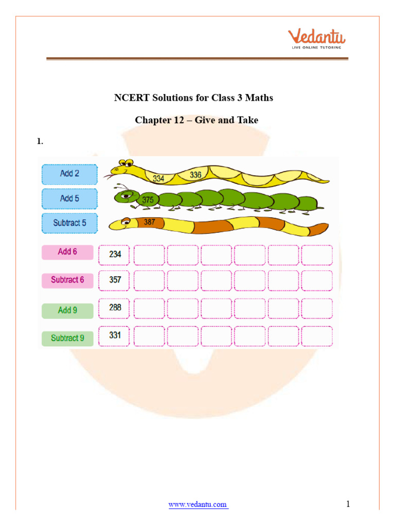 Class 3 Maths: Chapter 12 Solutions | PDF