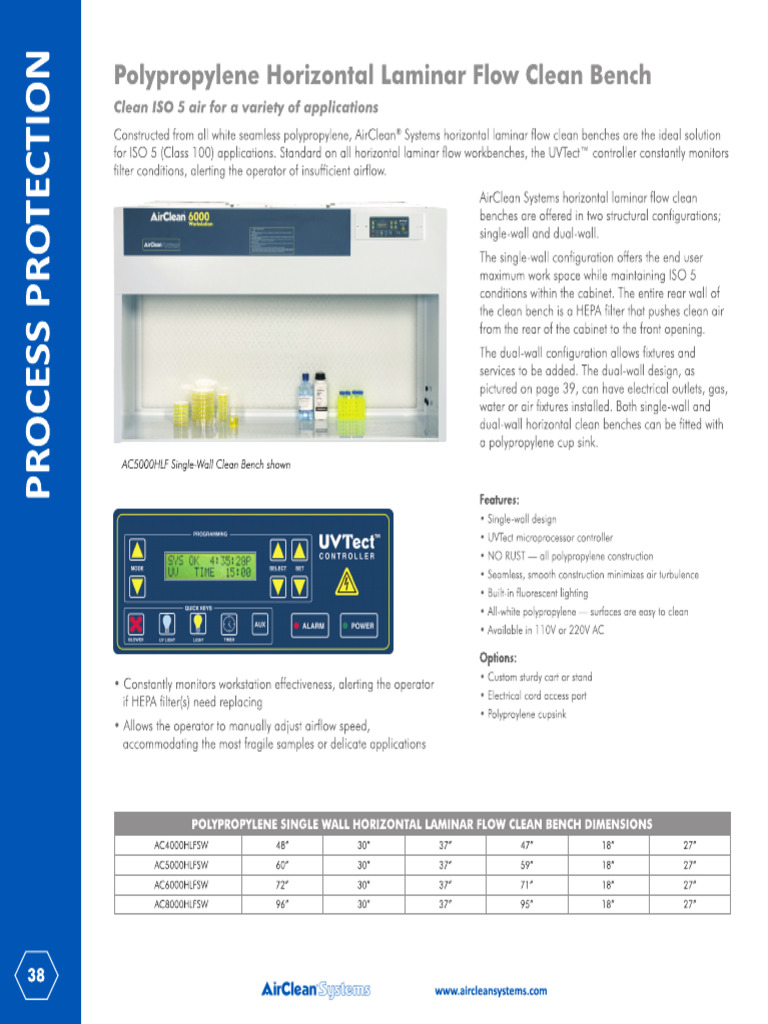Airclean 6000 Workstation | PDF