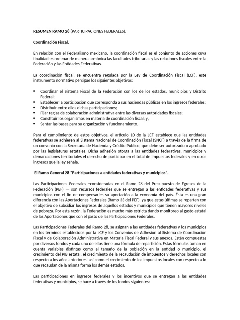 Resumen Ramo 28 | PDF | Petróleo | México