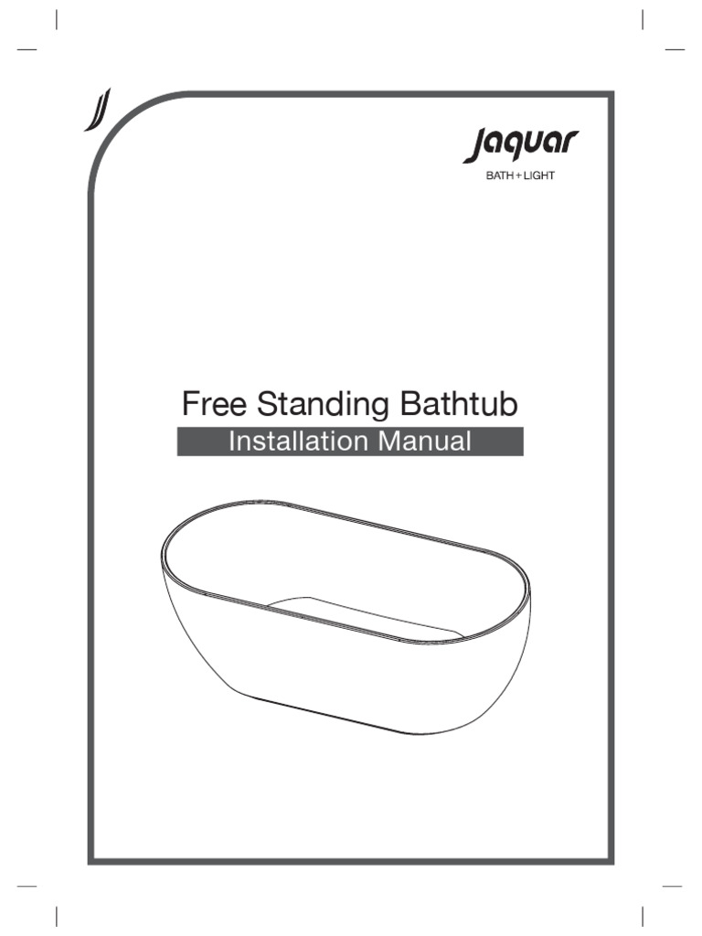 Free Standing Bathtub Manual | PDF | Valve | Tap (Valve)