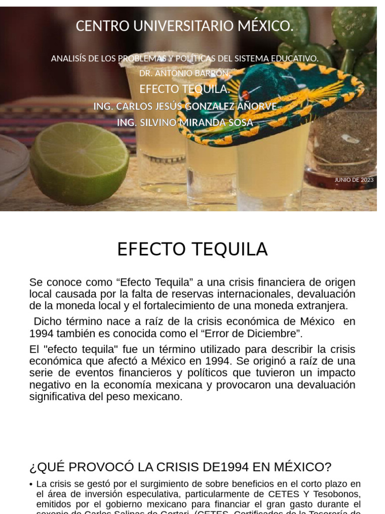 Efecto Tequila | PDF | Inflación | Tipo de cambio