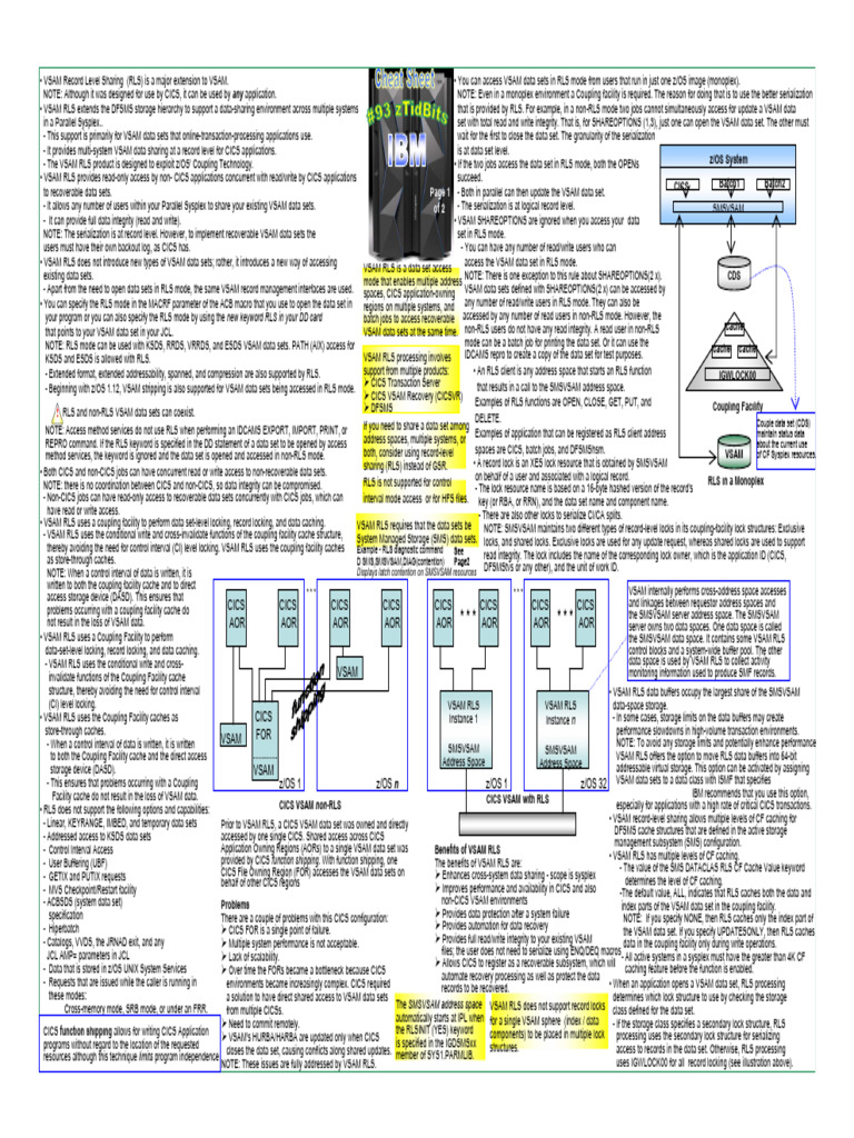 93 ZTidBits - Vsam.record - Level.sharing | PDF | Cache (Computing ...
