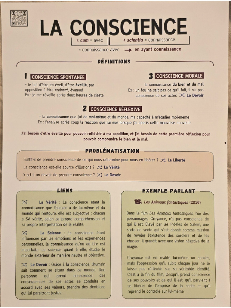 Fiches Notions Philo - Partie1 | PDF